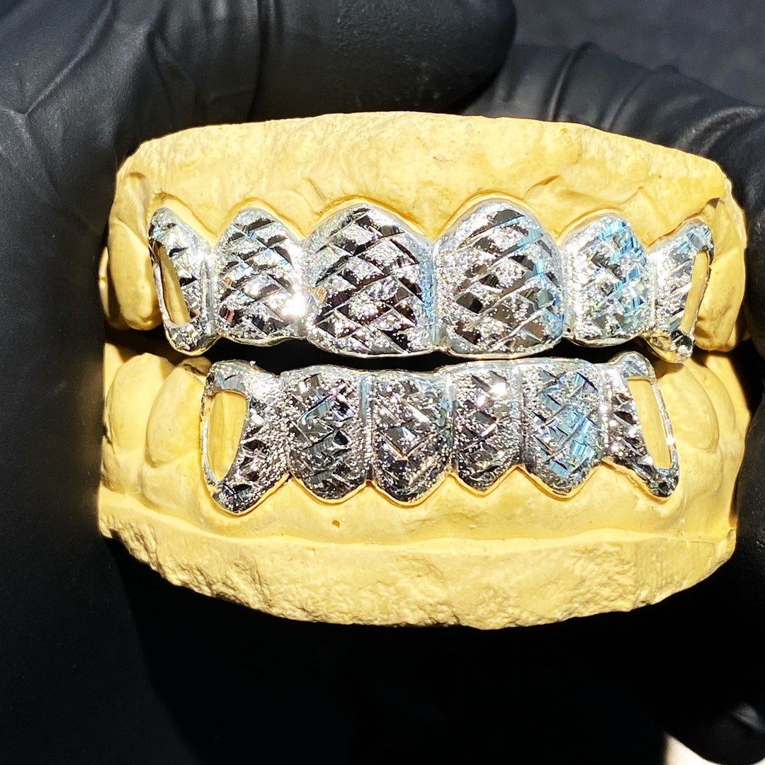 6 Teeth (diamond Cuts & Dust W/ Open Face Fangs) - Etsy