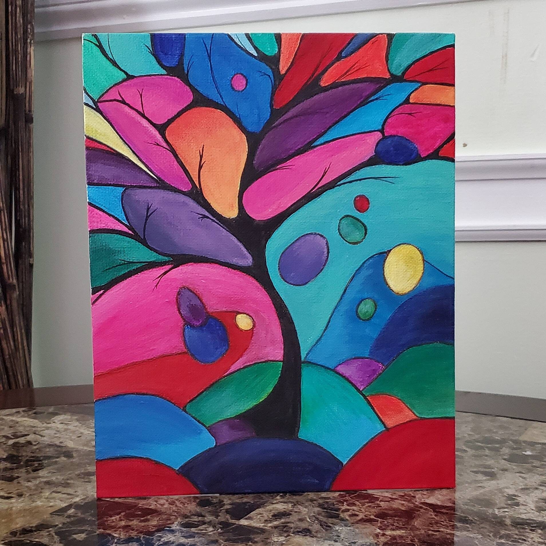 Sale!!! Original Art "the Tree of Wonder" , Focus on the Good Painting ...