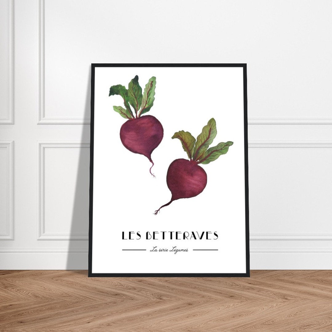 Beetroot Watercolor Botanical Poster Framed - Etsy