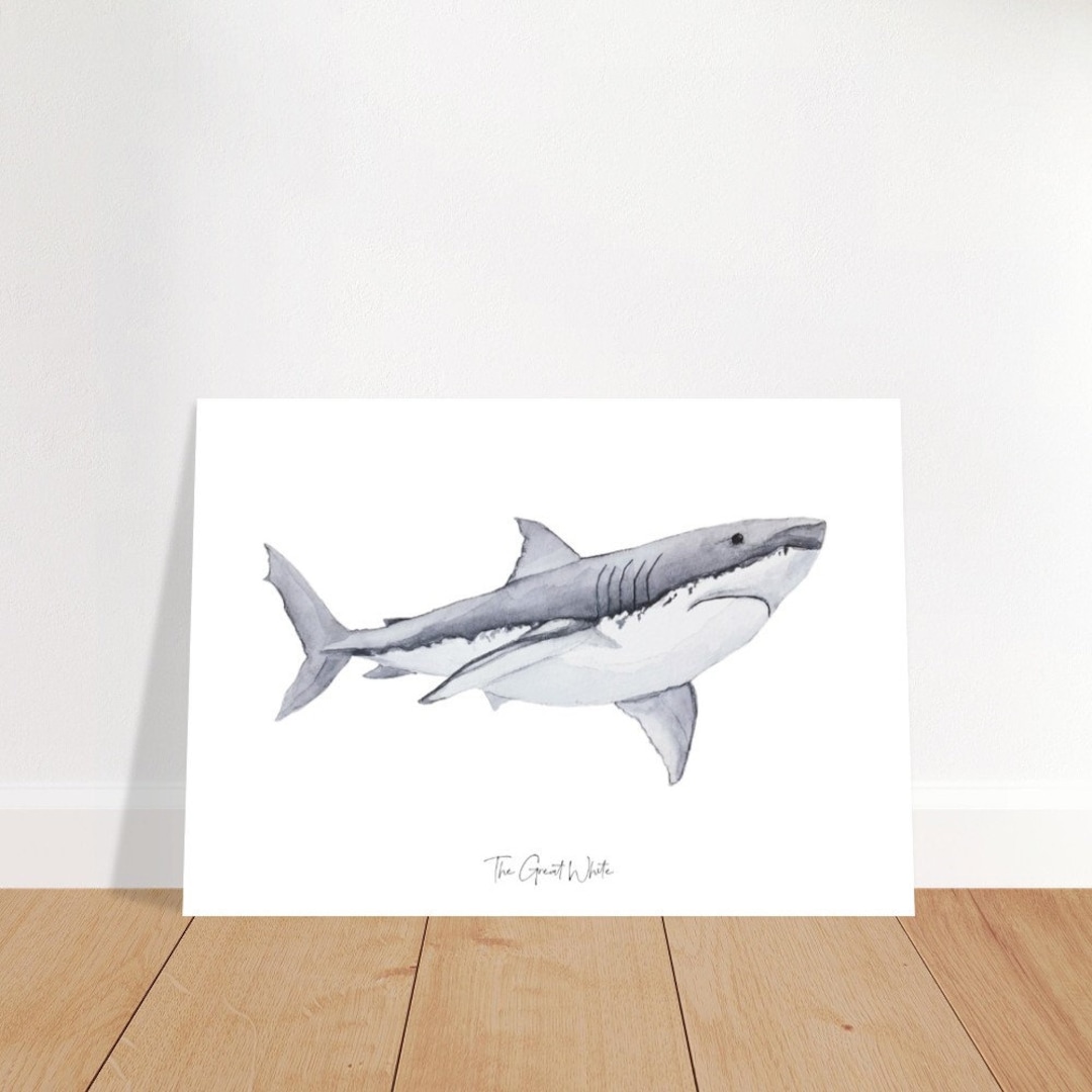 Poster Great White Shark - Etsy