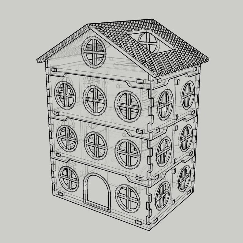 Hamster House Pattern Vector for Laser Cutting CNC Svg Laser Cut ...