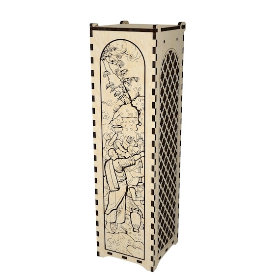 Wine Box 3 4 Mm 1/8 Inch Plywood Dxf Dwg Cdr 11 Svg Pdf Files | Etsy