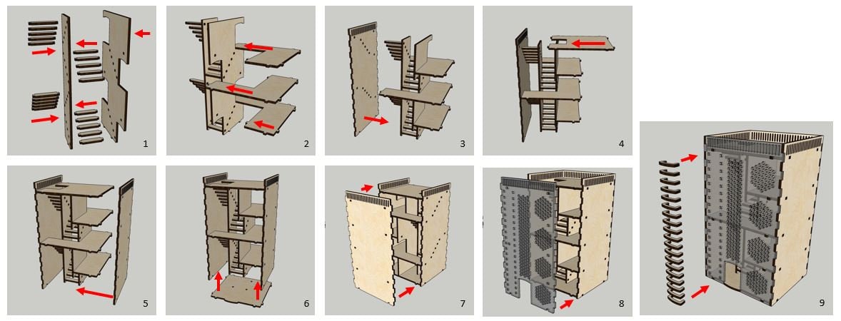 Hamster House Pattern Vector for Laser Cutting CNC Svg Laser Cut ...