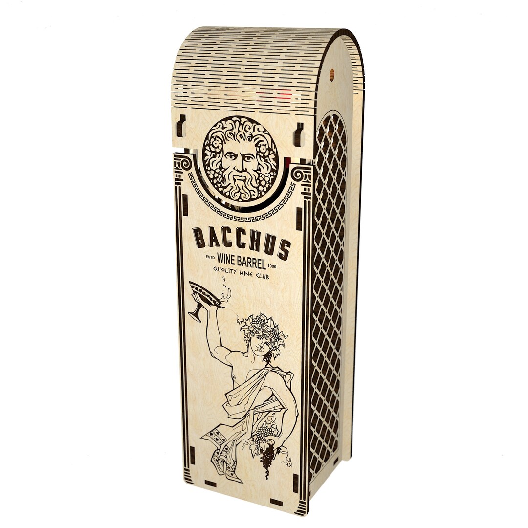Antic Wine Box Bacchus Dionysus 3 4 Mm and 1/8 Inch Plywood Dxf Dwg Cdr ...