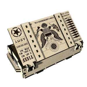 Original Military Gift Box 5.5" X 10.6" X 2" Inch Size for 4, 5, 6 Mm ...