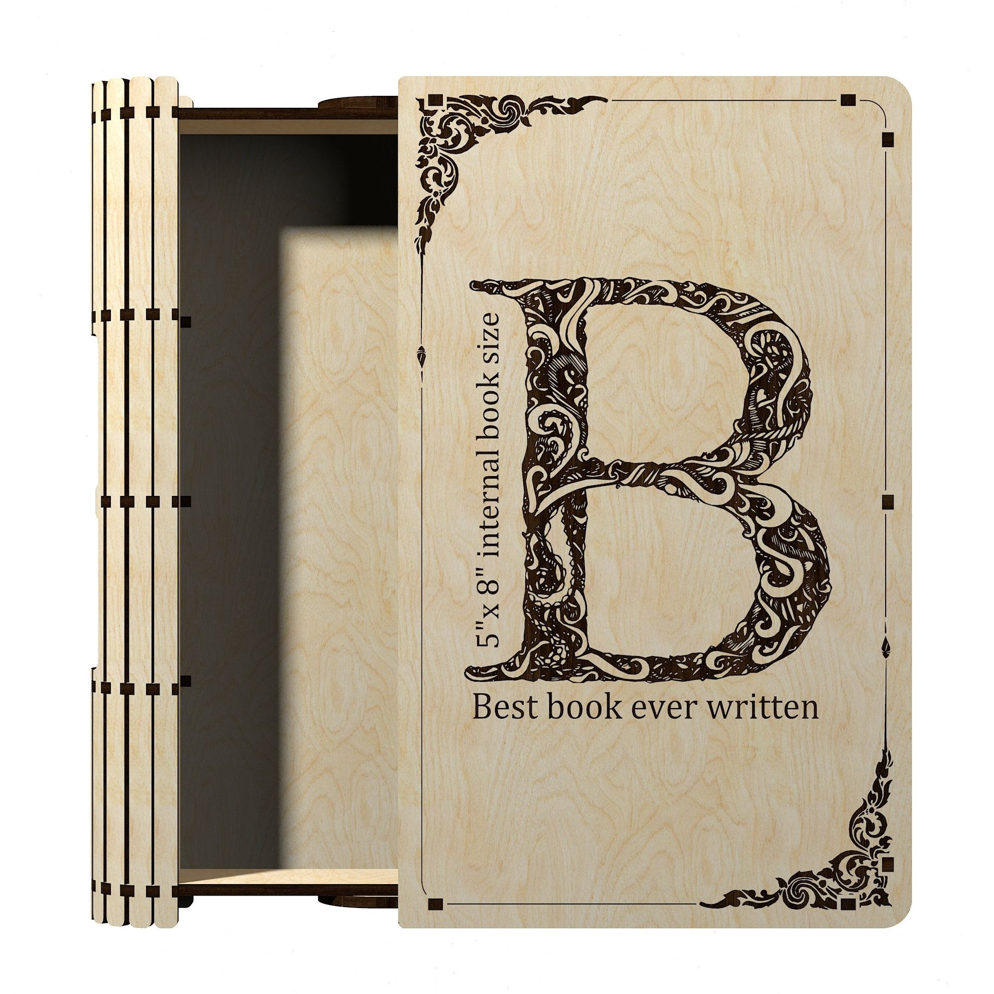 Slider Book Box 5" X 8" Inch Internal Size for 3 Mm 1/8 Inch 4 Mm ...