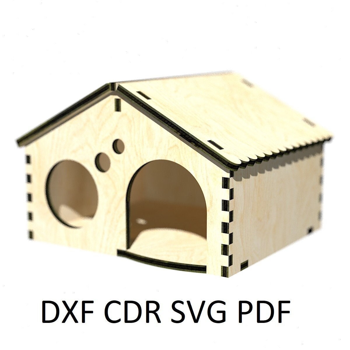 Hamster House 3mm 1/8 Inch Pattern Vector for Laser Cutting - Etsy