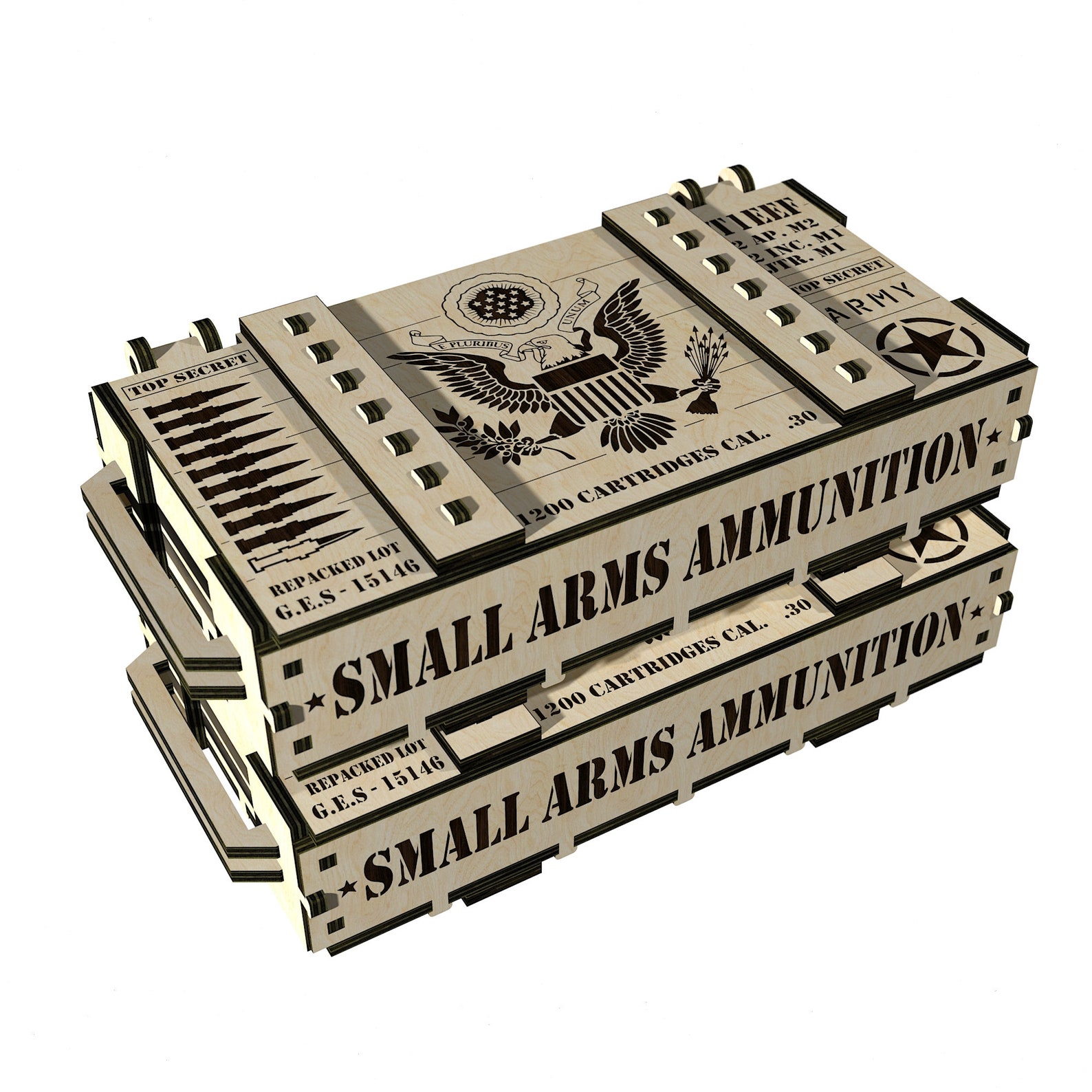 Original Military Gift Box 5.5" X 10.6" X 2" Inch Size for 4, 5, 6 Mm ...