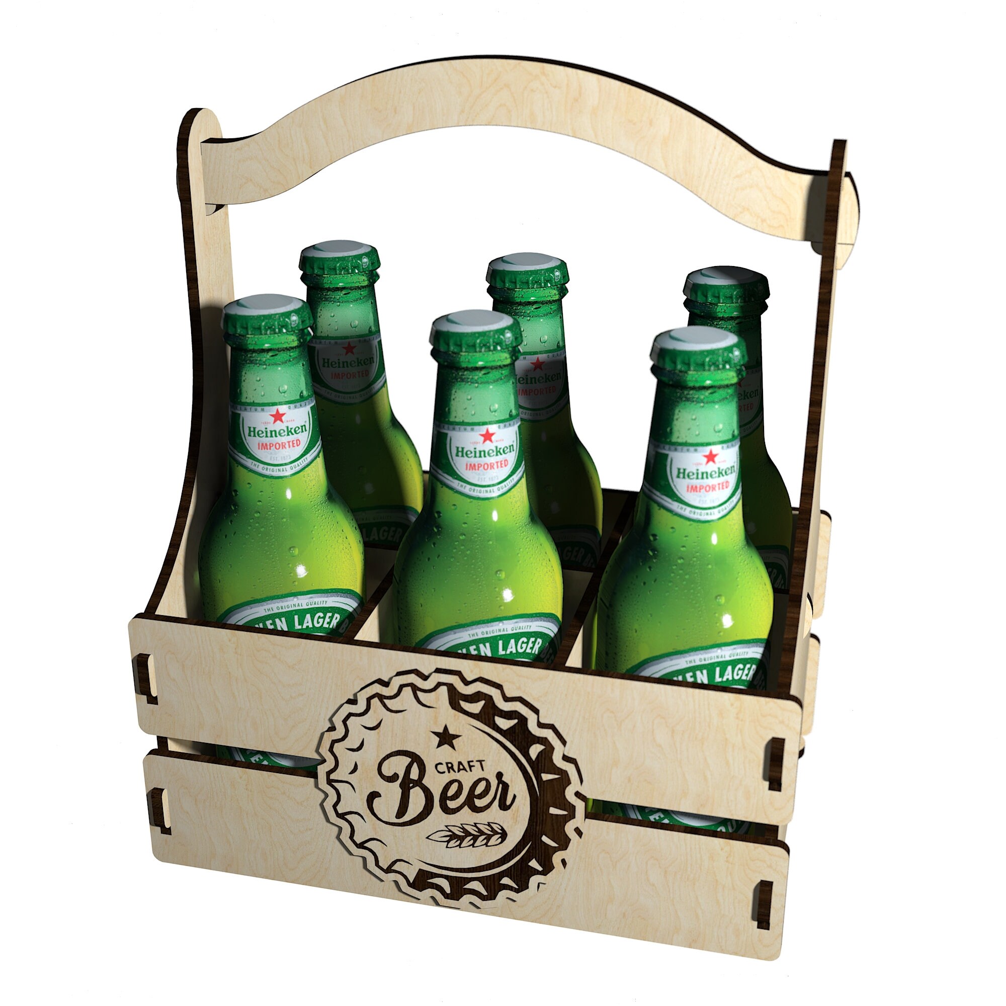 Beer Bottle Box Beer Can Holder Svg Dxf Dwg Cdr 11 Pdf 5 Mm or 6 Mm ...
