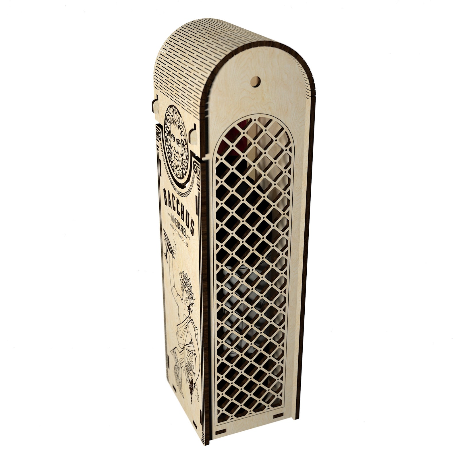 2 in 1 Item Wine Box Bacchus and Templar 3mm 4 Mm and 1/8inch Plywood ...