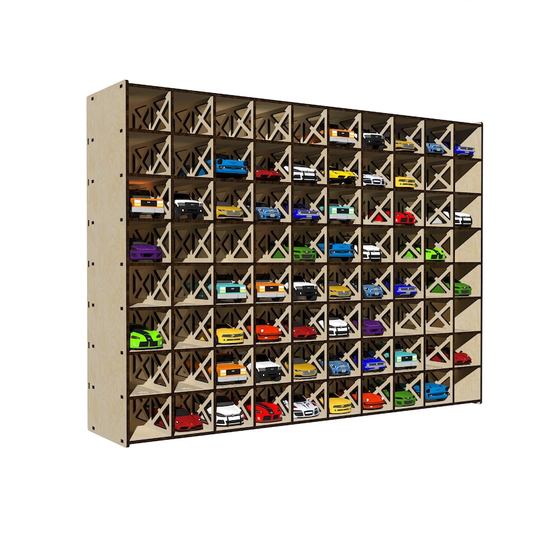 Hot Wheels Organizer Shelf Laser Cut File for 3 4 5 Mm 1/8 - Etsy