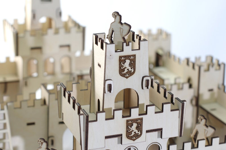 Wooden Castle Laser Cut Vector File for Cnc 3 4 Mm 1/8 Inch - Etsy