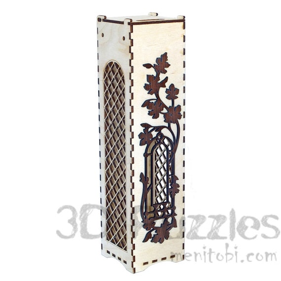 Beautiful Wine Box 4 Mm Plywood Dxf File for Cnc Router or - Etsy