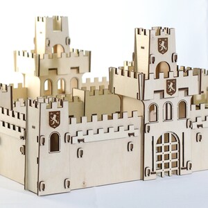 Wooden Castle Laser Cut Vector File for Cnc 3mm, 4 Mm 1/8 Inch Material ...