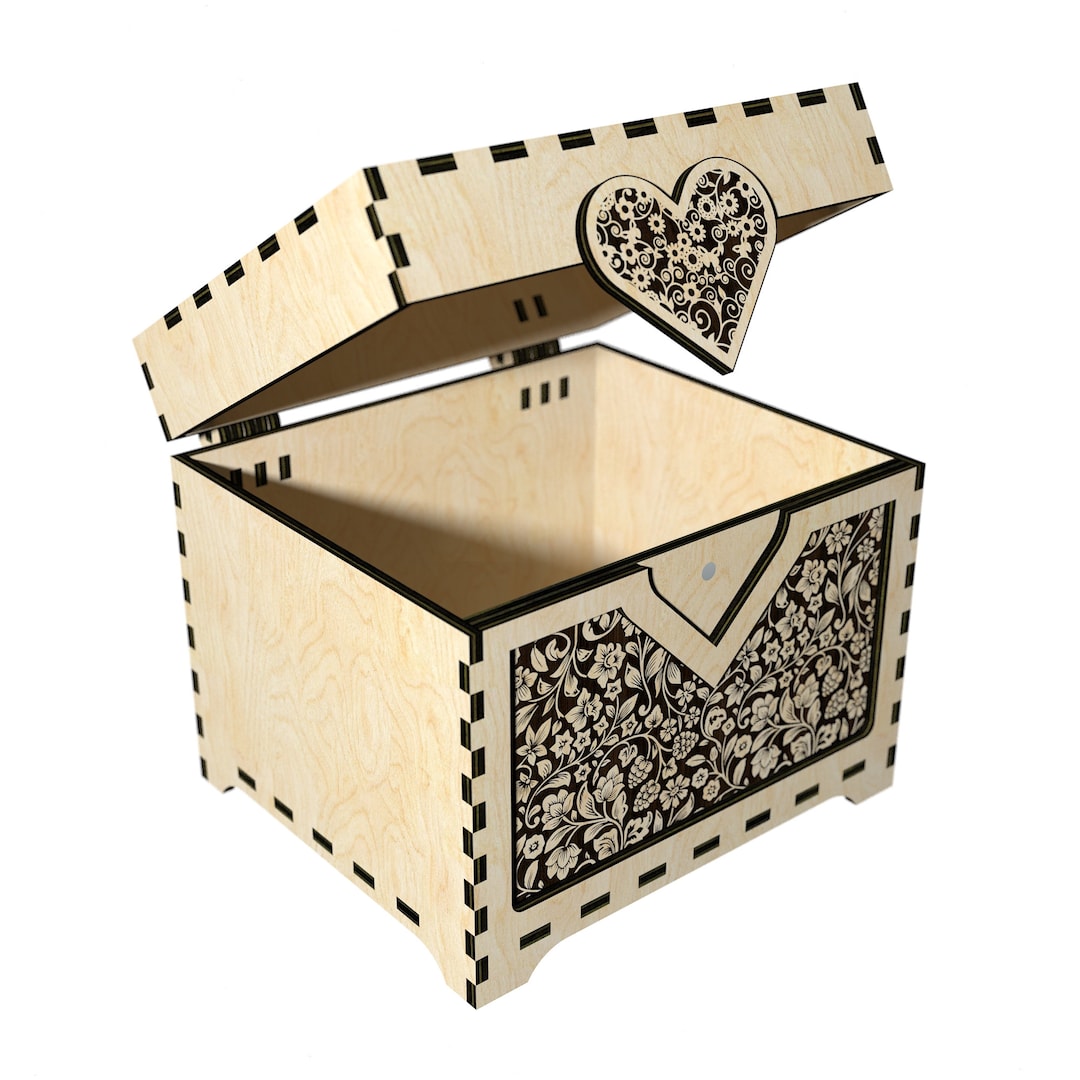 Gift Box Laser Cut File for 3mm, 4 Mm and 1/8 Inch Plywood, Mdf Dxf ...