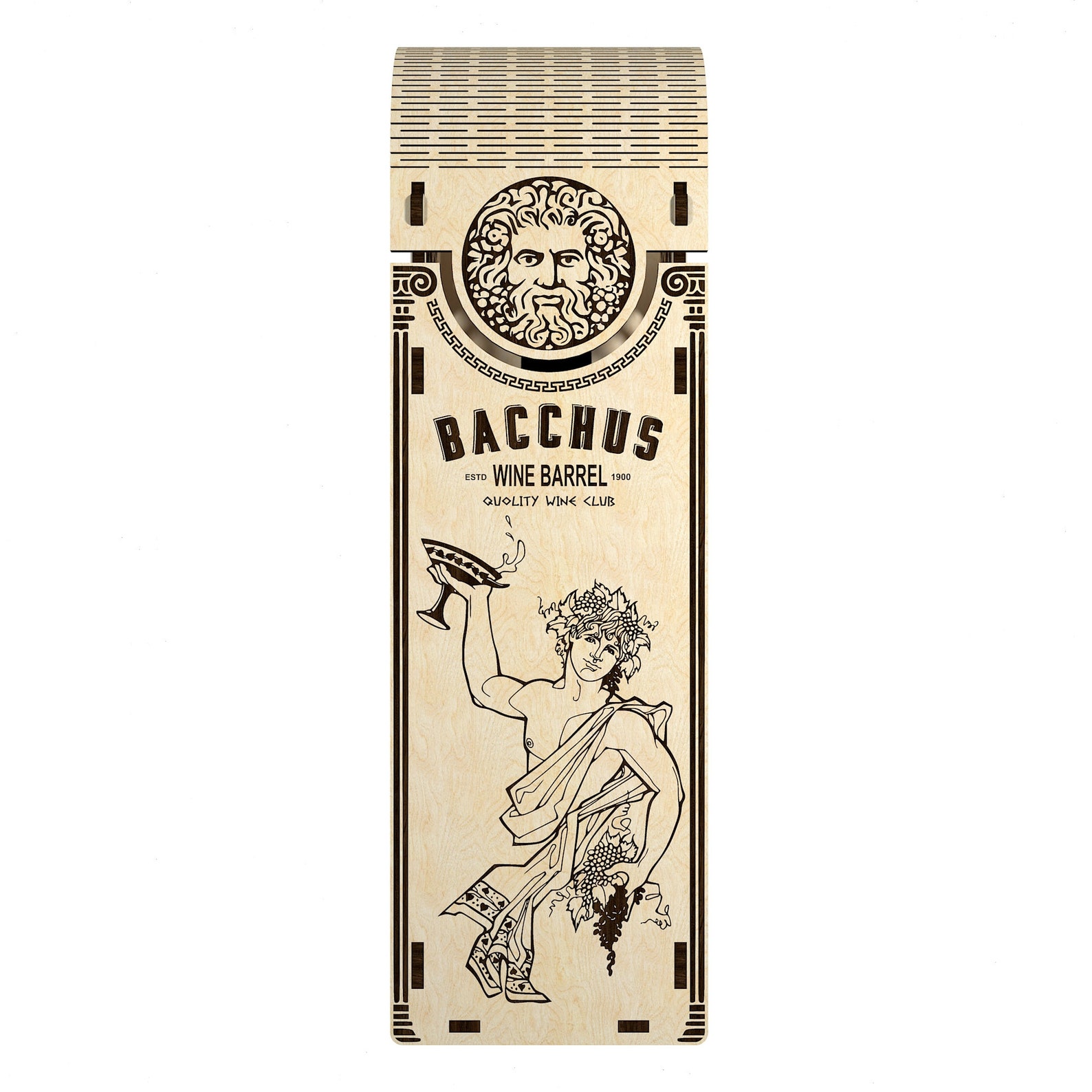 2 in 1 Item Wine Box Bacchus and Templar 3mm 4 Mm and 1/8inch Plywood ...