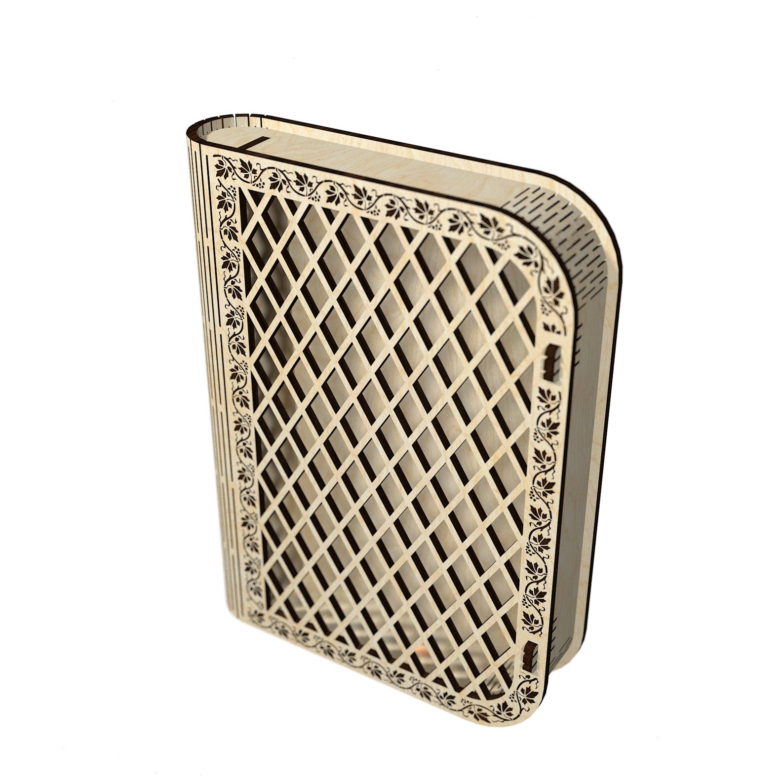 Flexible Book Box Laser Cut File for Cnc for 3 Mm 1/8 Inch 4 Mm ...