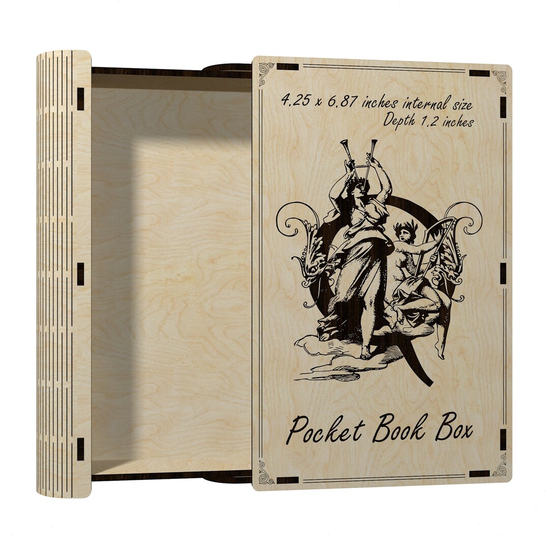 Slider Pocket Book Box 4.25 X 6.87 Inch Internal Size for 3 Mm 1/8 Inch ...