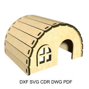 Hamster House 3mm 4mm 1/8 Inch Pattern Vector for Laser Cutting CNC Svg ...
