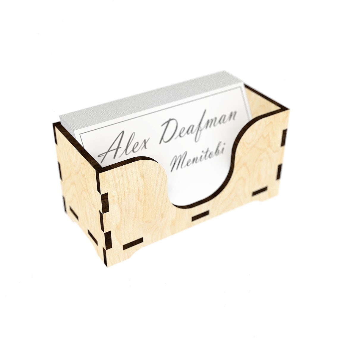 Business Card Holder Laser Cut File for 3 Mm 1/8 Inch 4 Mm 5 Mm ...