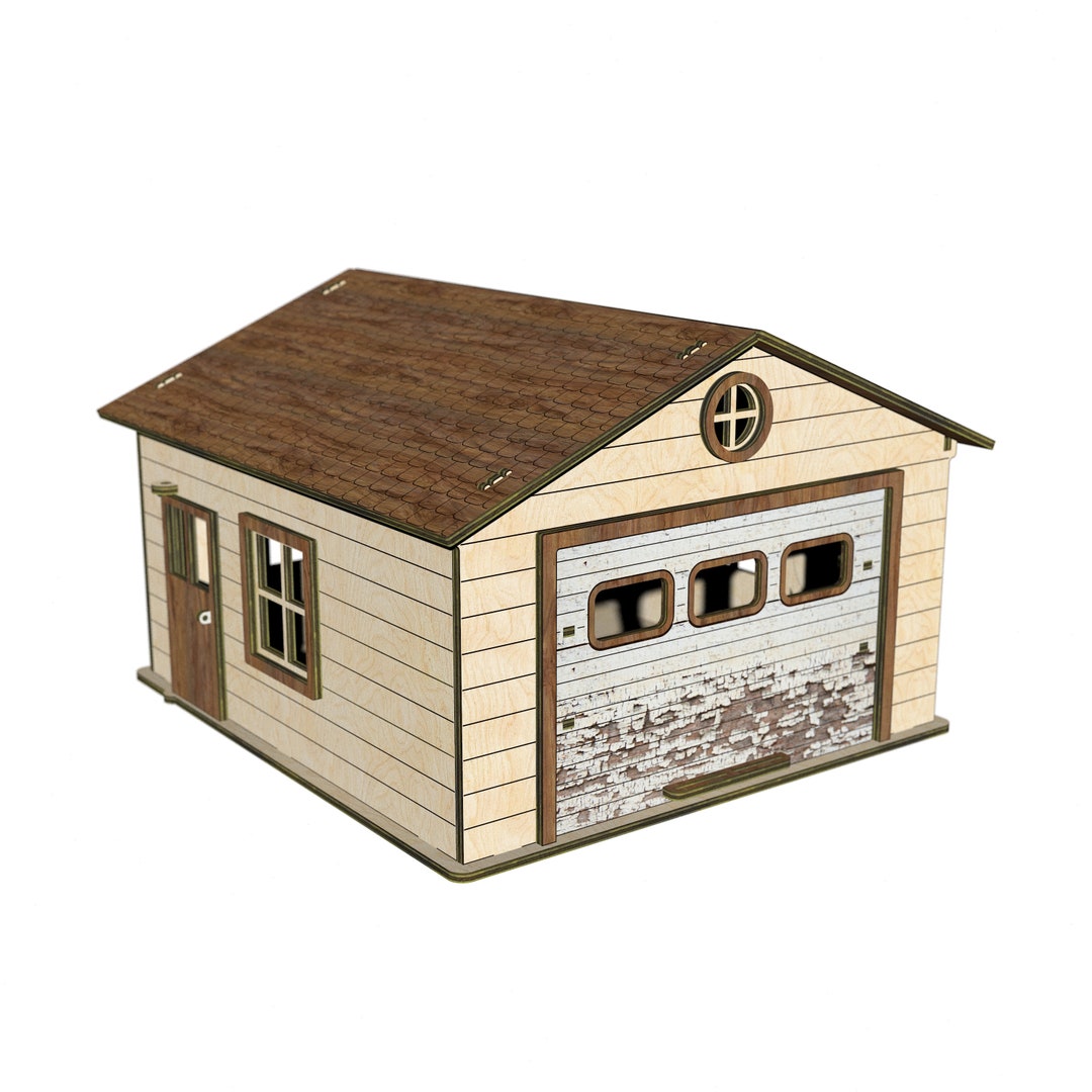 Laser Cut Garage, Laser Cut File SVG, DXF, Dwg, Cdr 11, for 3mm 4mm 1 ...