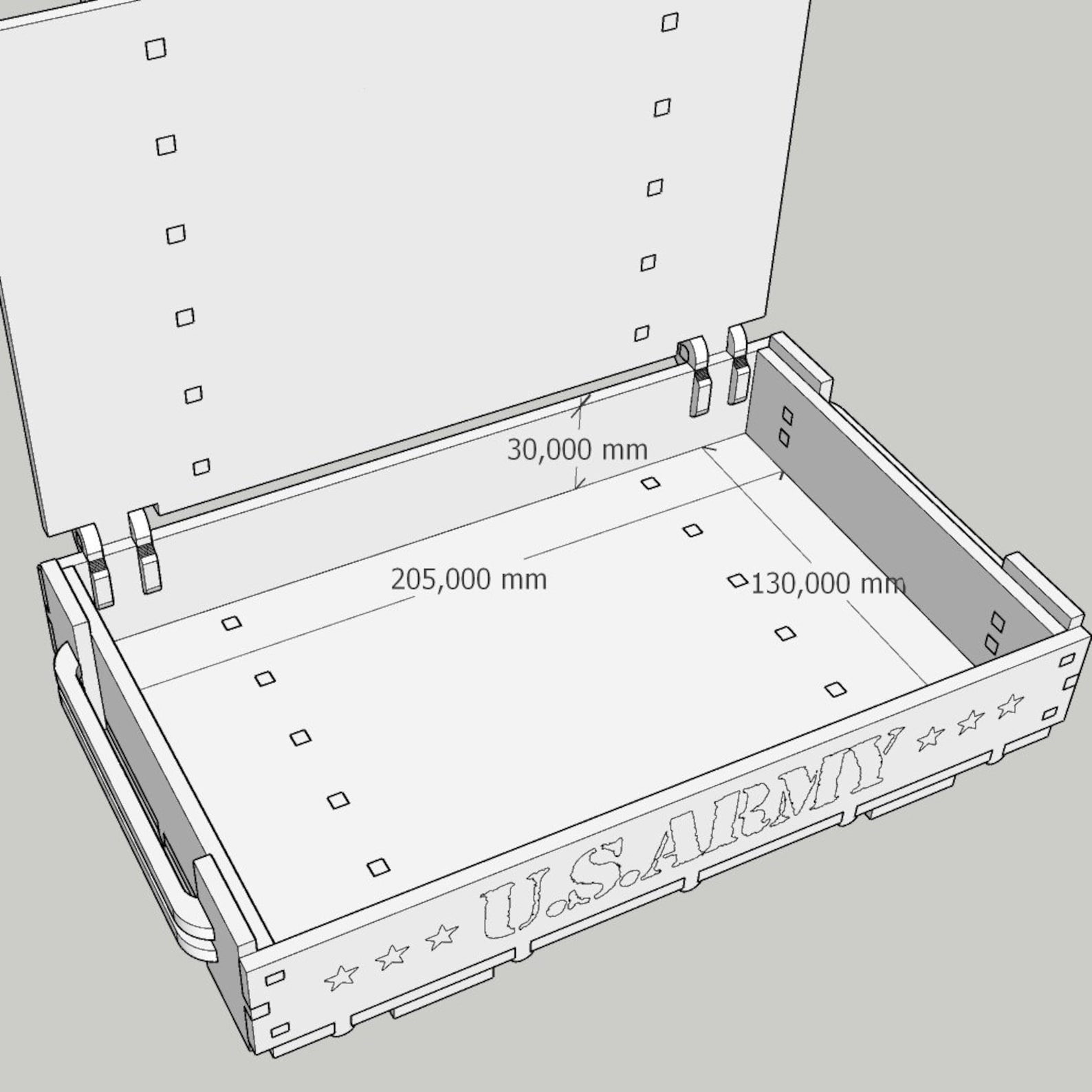 Original Military Army Gift Box 5" X 8" Inch Size for 3 4 5 Mm 1/8 Inch ...