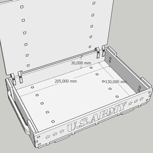 Original Military Army Gift Box 5" X 8" Inch Size for 3 4 5 Mm 1/8 Inch ...