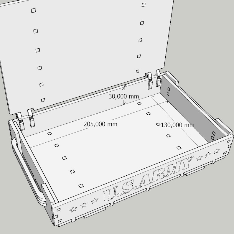 Original Military Army Gift Box 5" X 8" Inch Size for 3 4 5 Mm 1/8 Inch ...