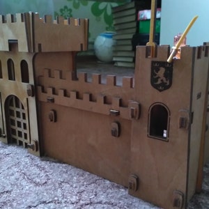 Wooden Castle Laser Cut Vector File for Cnc 3mm, 4 Mm 1/8 Inch Material ...