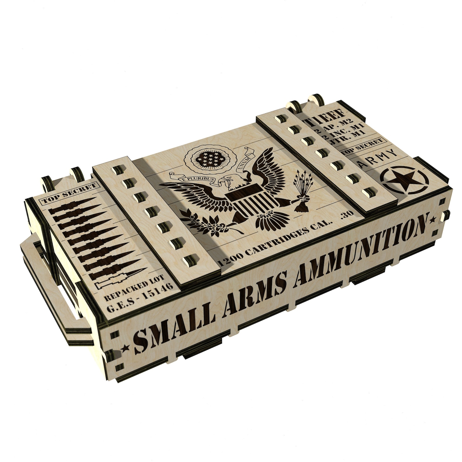 Original Military Gift Box 5.5" X 10.6" X 2" Inch Size for 4, 5, 6 Mm ...