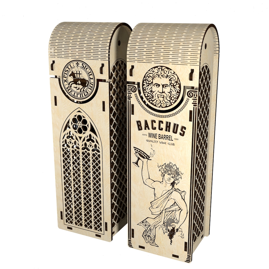 2 in 1 Item Wine Box Bacchus and Templar 3mm 4 Mm and 1/8inch Plywood ...