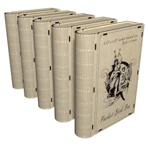 Slider Pocket Book Box 4.25" X 6.87" Inch Internal Size for 3 Mm 1/8 ...