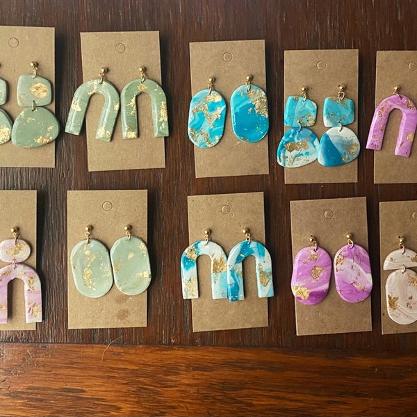 Gold Foil Earrings - Etsy