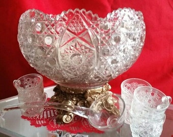 Antique punch bowl | Etsy
