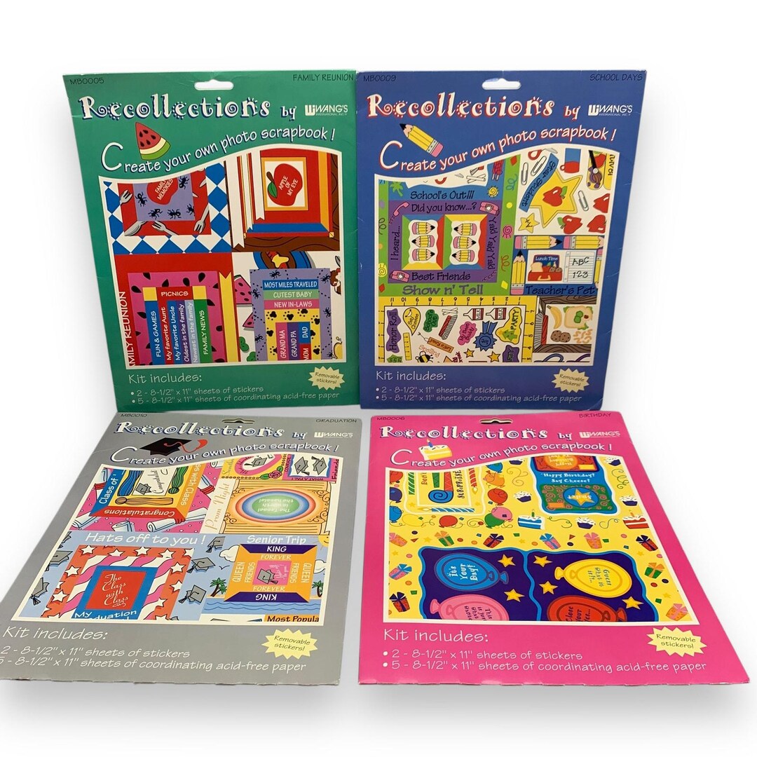 Recollections Wangs Scrapbook Kits Graduation Birthday Family Reunion ...