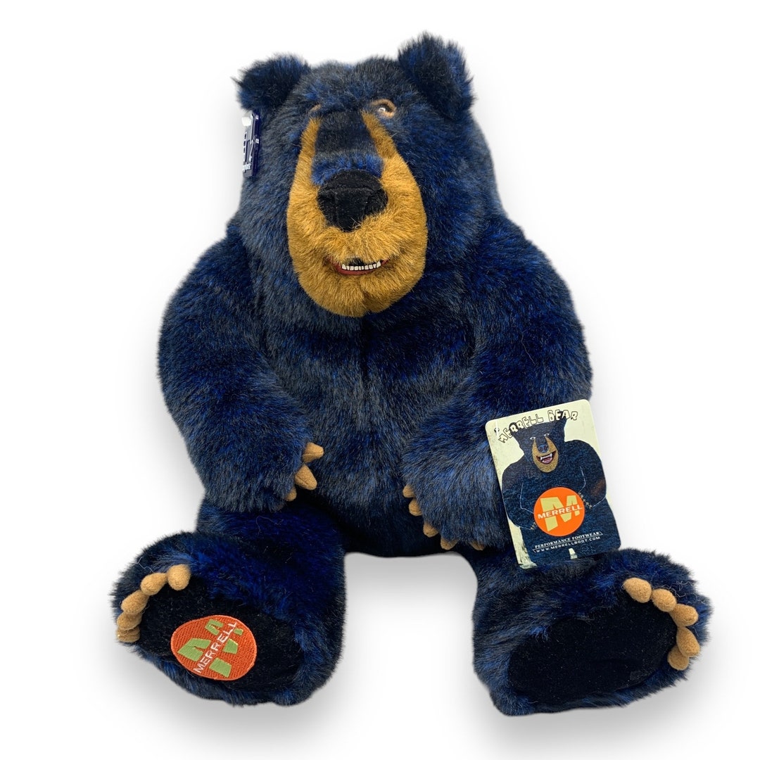 Merrell Applause Grizzly Bear Plush 10 Teeth Claws Bean Bag Soft Fur ...