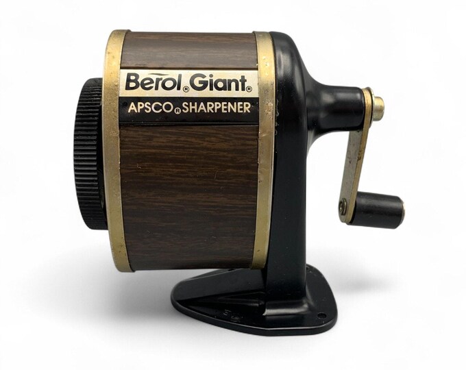Berol Giant Apsco Wall Mount Pencil Sharpener Adjustable 6 Holes Desk Wood Grain - Etsy