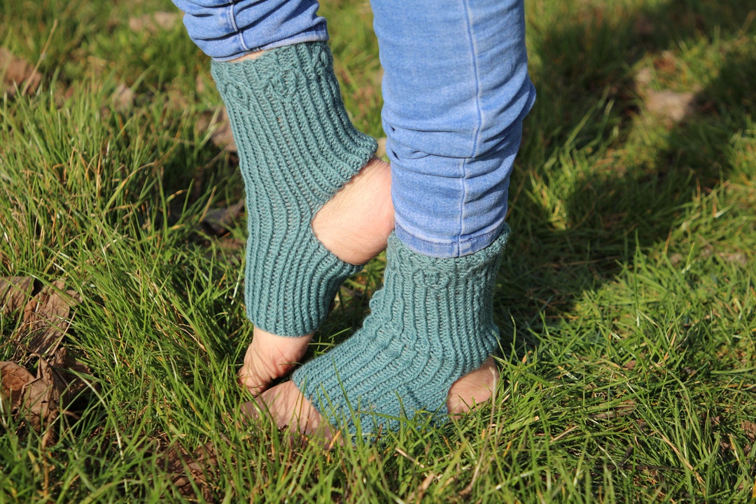 Elegant Teal Cut-out Knit Socks - Handcrafted Open Heel & Toe Socks ...