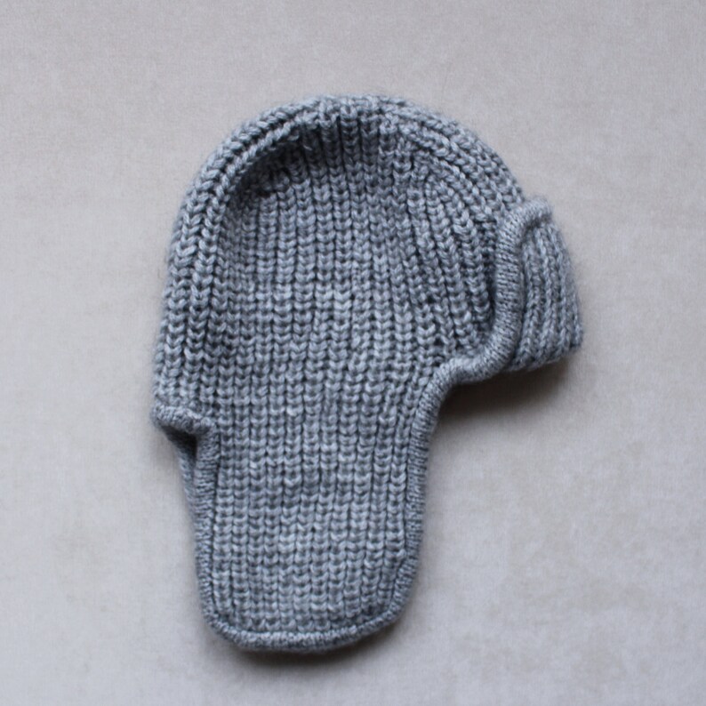 Hand-knitted Cap With Ear Covering Flaps, Ushanka Hat, Wool Beanie ...
