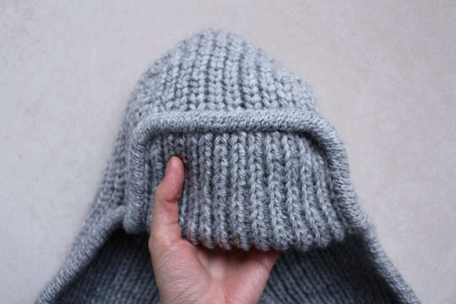 Hand-knitted Cap With Ear Covering Flaps Ushanka Hat Wool - Etsy