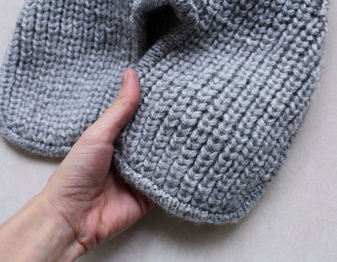 Hand-knitted Cap With Ear Covering Flaps Ushanka Hat Wool - Etsy