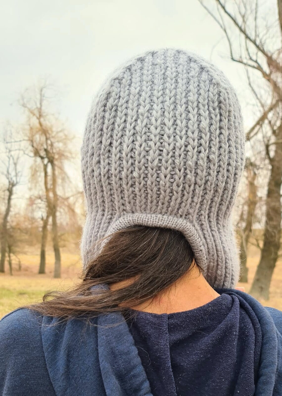 Hand-knitted Cap With Ear Covering Flaps Ushanka Hat Wool - Etsy