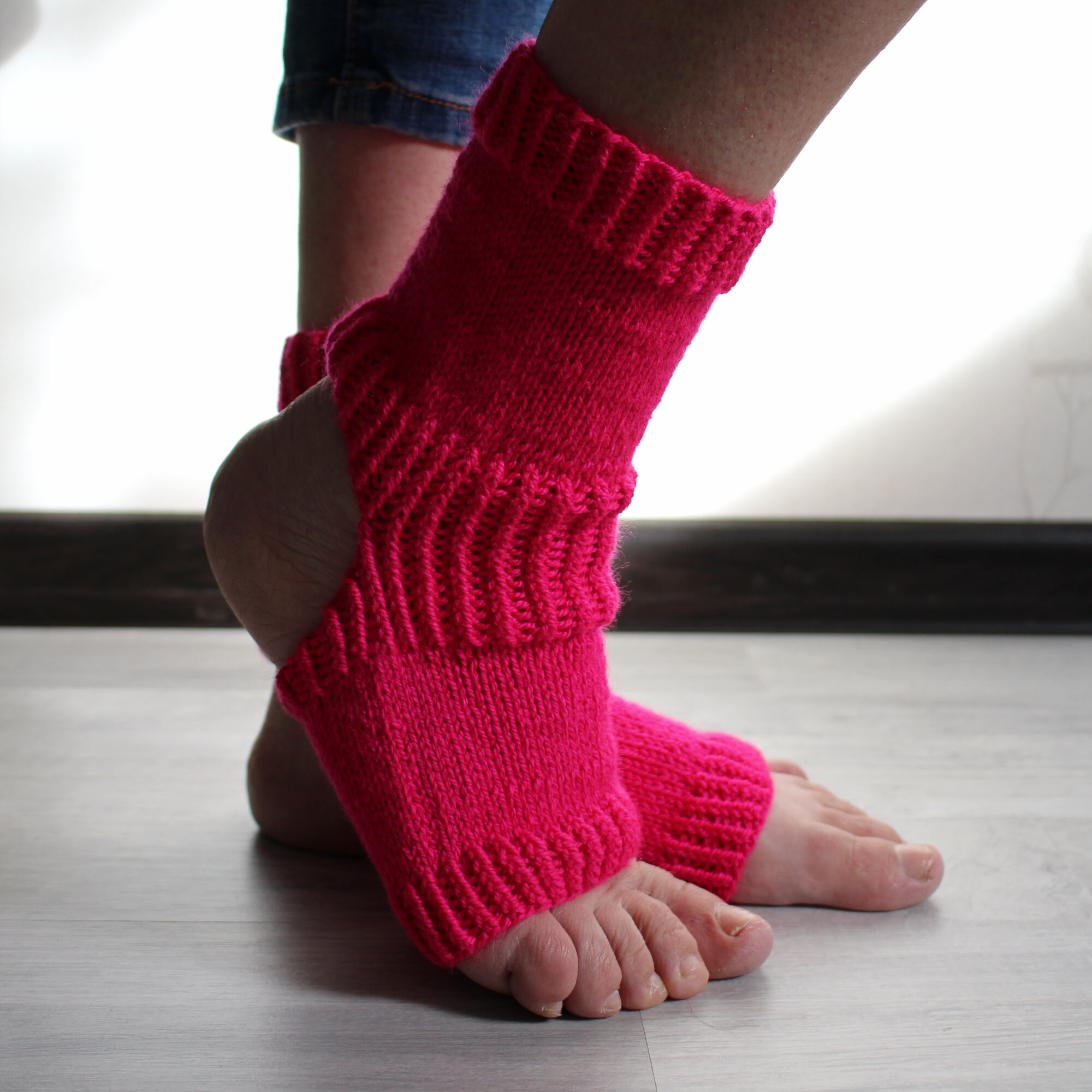 Neon Yoga Socks, Vegan Toeless Ankle Socks - Etsy