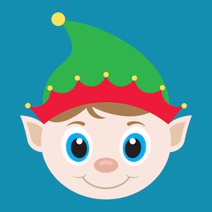 Cute Elfs SVG Cut Files, PNG Elf Clipart, Christmas Clip Art, Elf Face ...