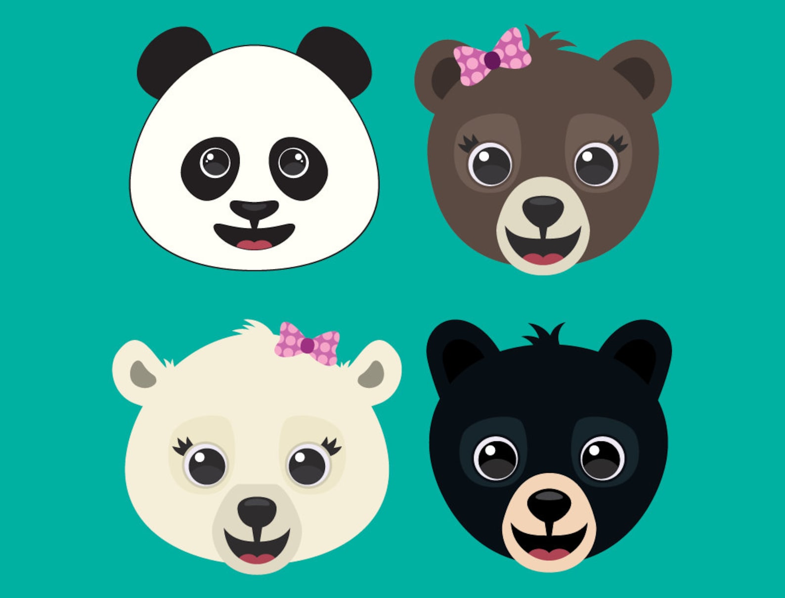 Lindo oso paquete SVG cortar archivos, oso clipart, bebé oso clip art ...