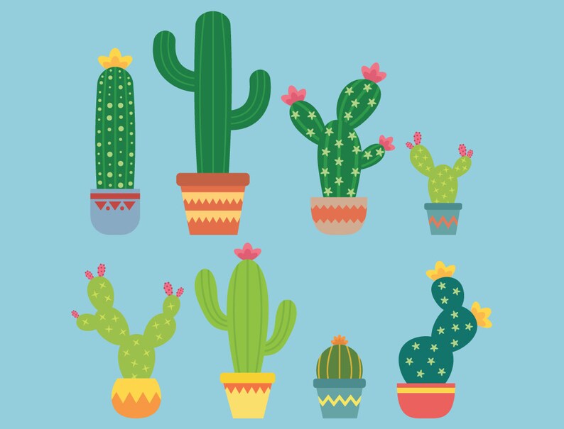 Cute Llama Clipart Bundle, Llamas Clip Art PNG, Printable Cactus Art ...