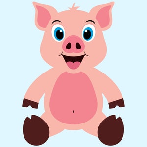 Cute Pig SVG Cut Files, Pigs Clipart, Pig Face Clip Art, Country Farm ...