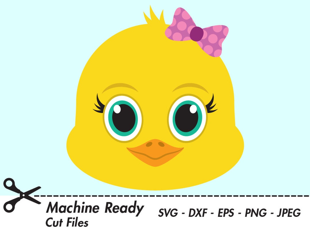 Cute Chick SVG Cut Files, PNG Easter Clipart, Spring Clip Art, Happy ...