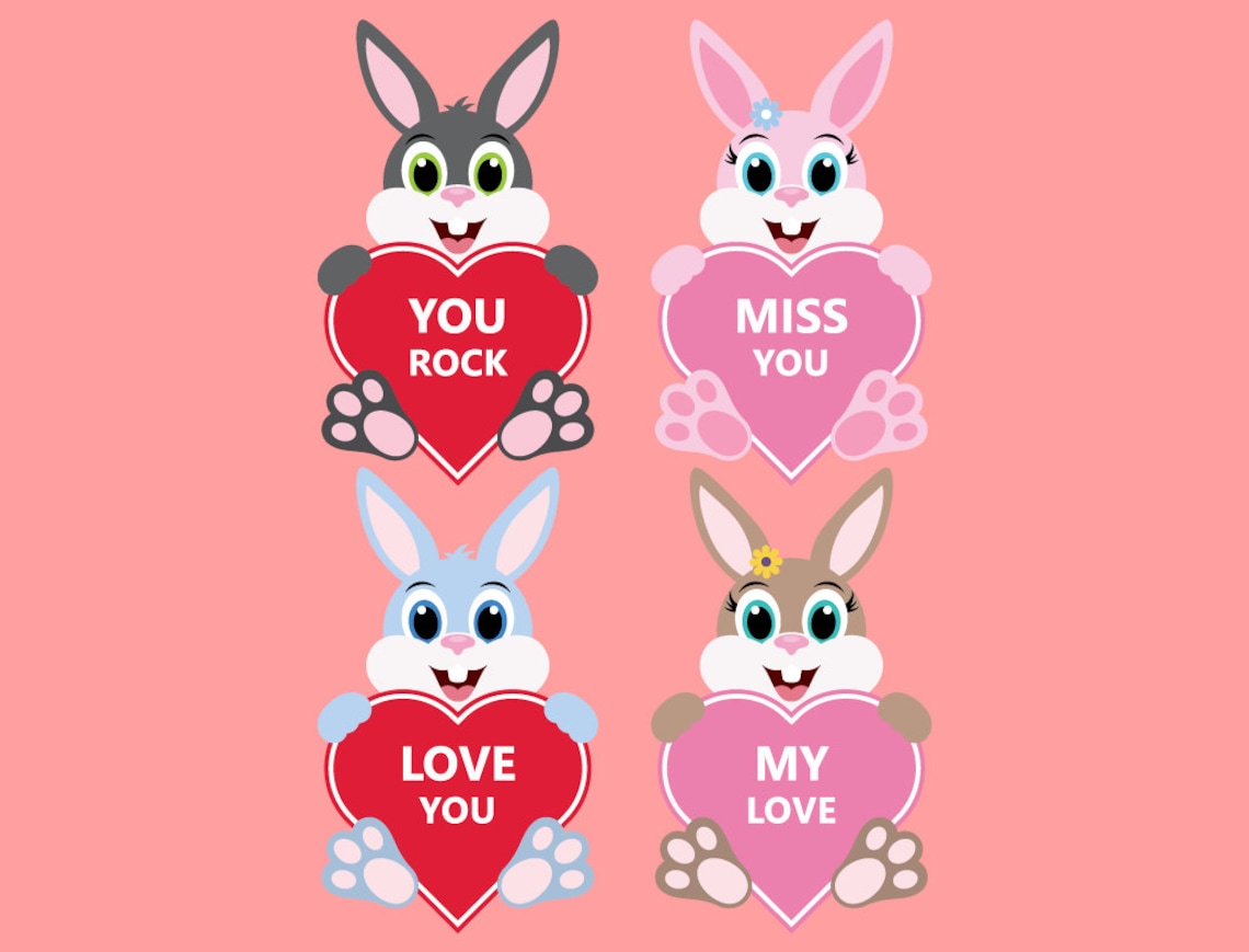 Valentine Heart Bundle Clipart PNG Valentine's Clip Art | Etsy