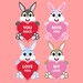 Valentine Heart Bundle Clipart PNG Valentine's Clip Art - Etsy